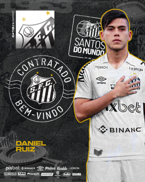 Santos FC contrata meia colombiano Daniel Ruiz - Santos Futebol Clube