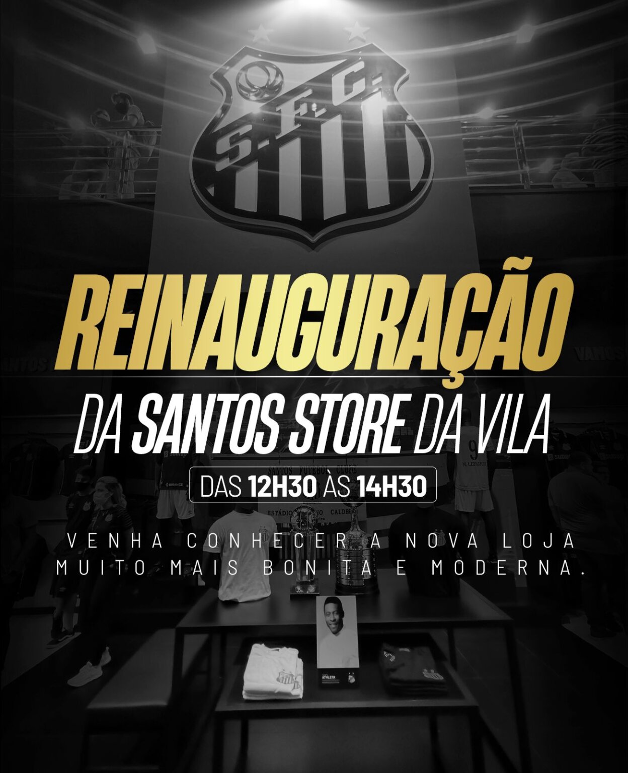 Santos Store da Vila Belmiro será reinaugurada no sábado (30) - Santos Futebol Clube
